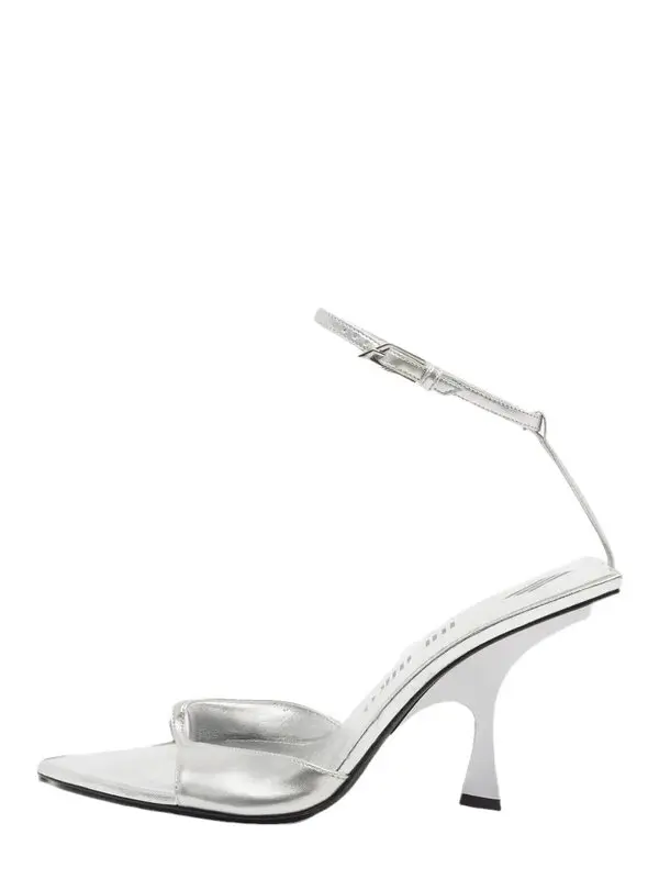 Attico Venus Ankle Strap Sandals - Silver