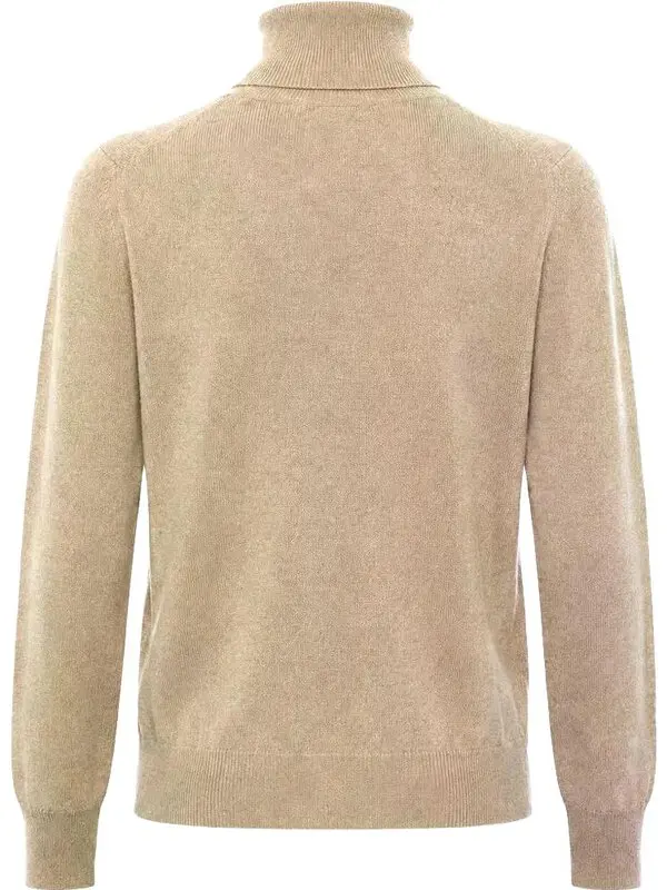Malo Roll-neck Knitted Sweater - Neutrals