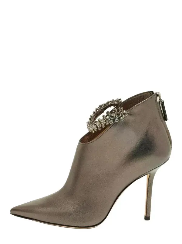 JIMMY CHOO Blaize Crystal Embellished Ankle Boots - Silver