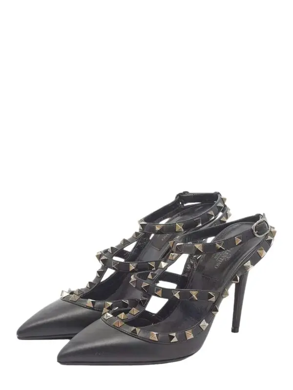Valentino Garavani Rockstud Embellished Stiletto Pumps - Black
