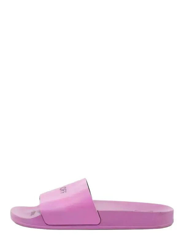 Off-White Logo Print Slides - Purple