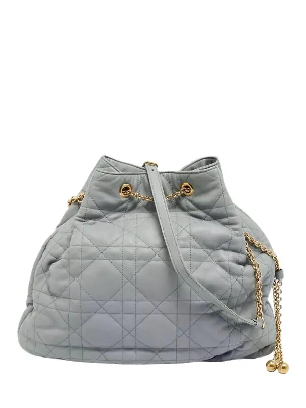 Dior Large Macrocannage Bucket Bag - Grey
