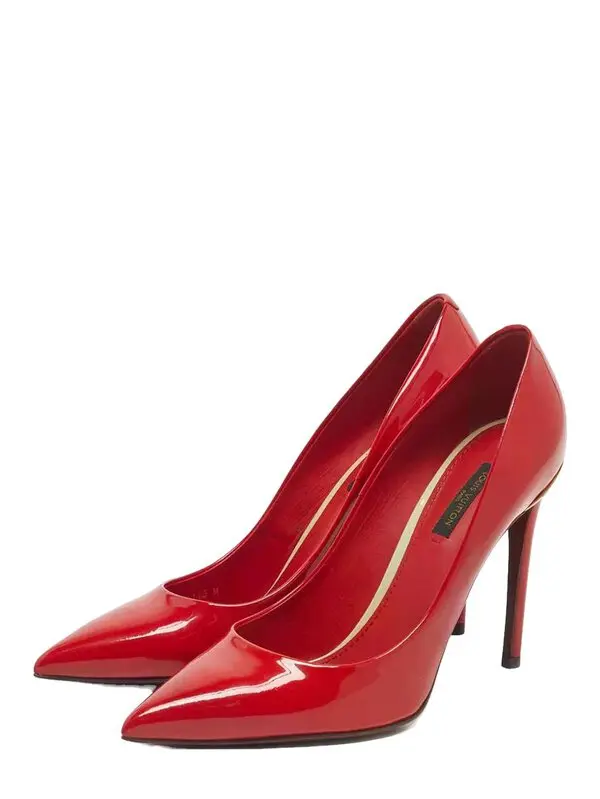 LOUIS VUITTON Patent Leather Pointed Toe Stiletto Pumps - Red
