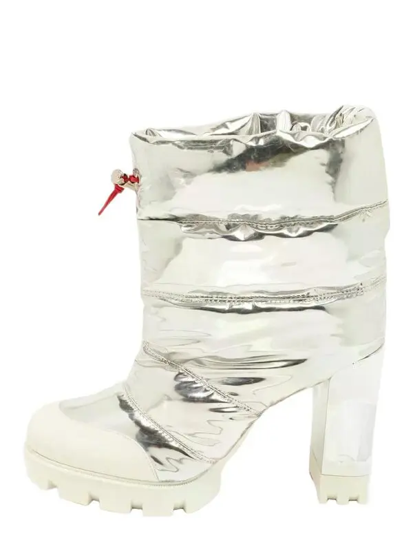CHRISTIAN LOUBOUTIN Oriona Heeled Boots - Silver