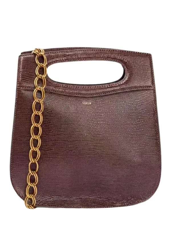 Soeur Cheri Leather Satchel Bag - Brown