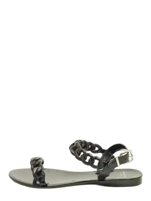 Givenchy Open Toe Chunky Chain Detail Sandals - Black