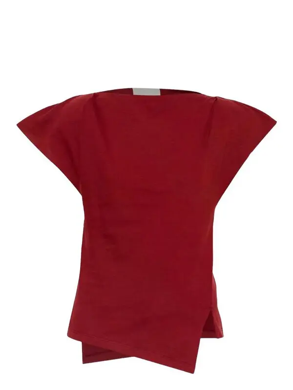 Isabel Marant Étoile Sebani Asymmetric Cap-sleeve T-shirt - Red