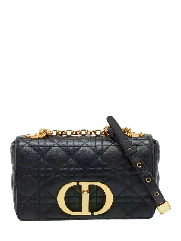 Dior Caro Cannage Shoulder Bag - Black