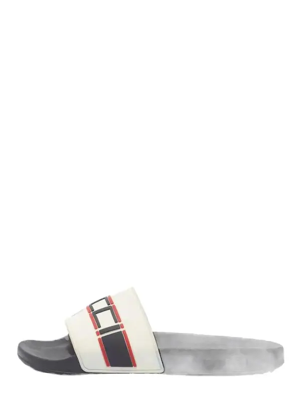 Gucci Logo Detail Slides - White