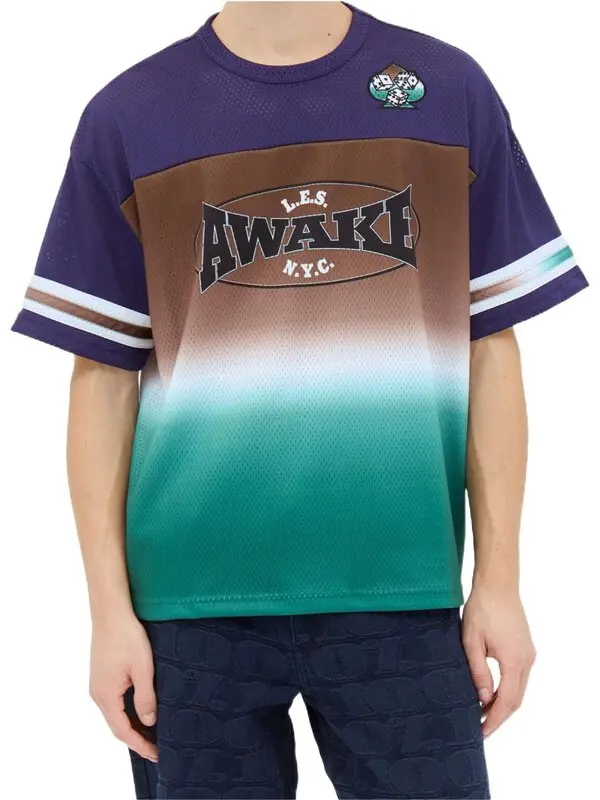 AWAKE Les Football T-shirt - Brown Multi