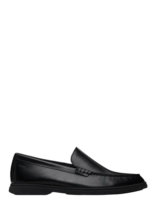 Hugo Boss Embossed Logo Loafers - Black