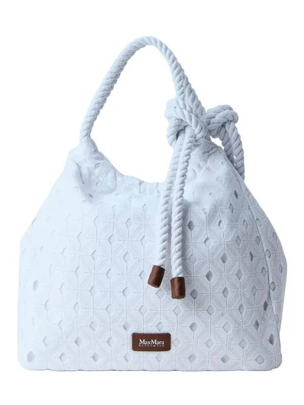 Max Mara Arte Logo Patch Tote Bag - Blue