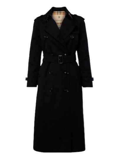 Burberry Waterloo Cotton Trench Coat - Black