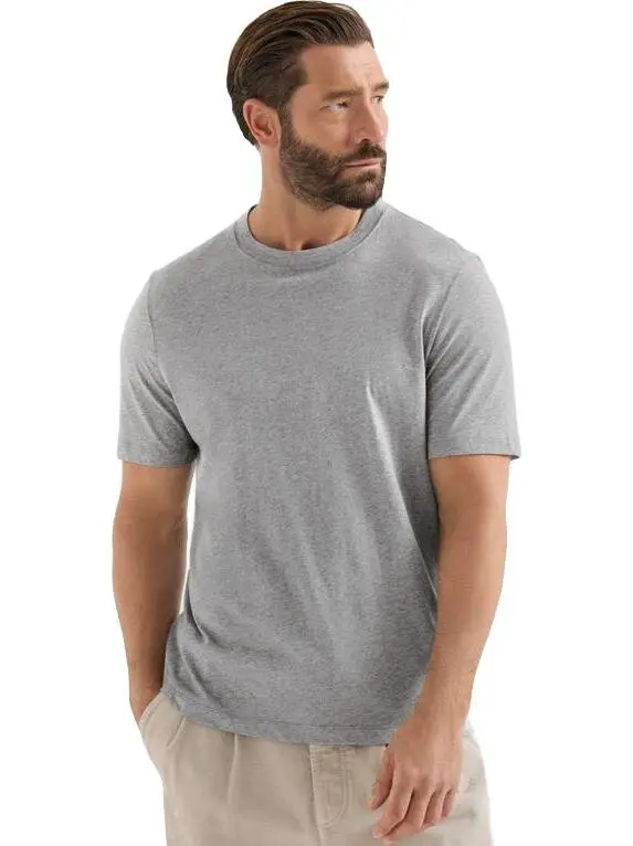 Brunello Cucinelli Cotton Jersey Crew Neck T-shirt - Grey