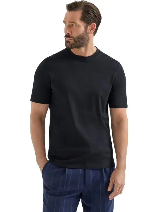 Brunello Cucinelli Cotton Jersey Crew Neck T-shirt - Navy Blue