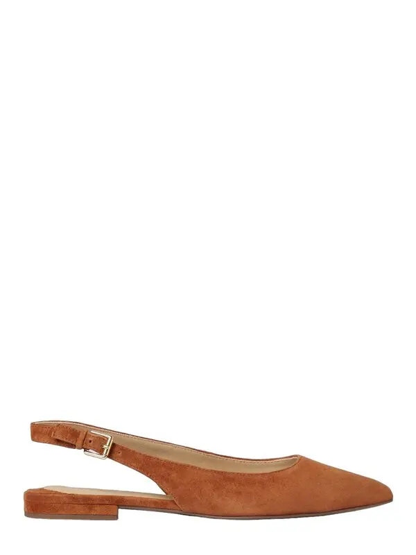 Ralph Lauren Slingback Ballet Flats - Brown