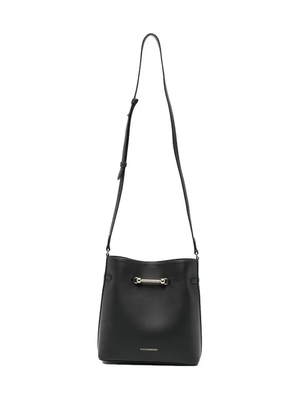 Strathberry Grained Leather Tote Bag - Black
