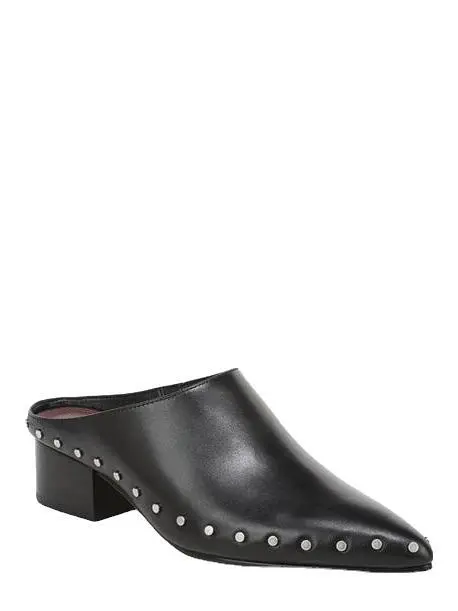 Vince August Studded Leather Mule - Black