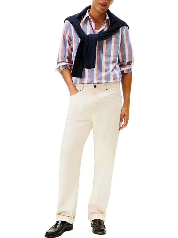 Tommy Hilfiger Heritage Oxford Stripe-print Shirt - Blue