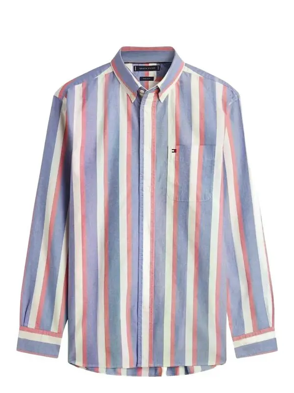 Tommy Hilfiger Heritage Oxford Stripe-print Shirt - Blue