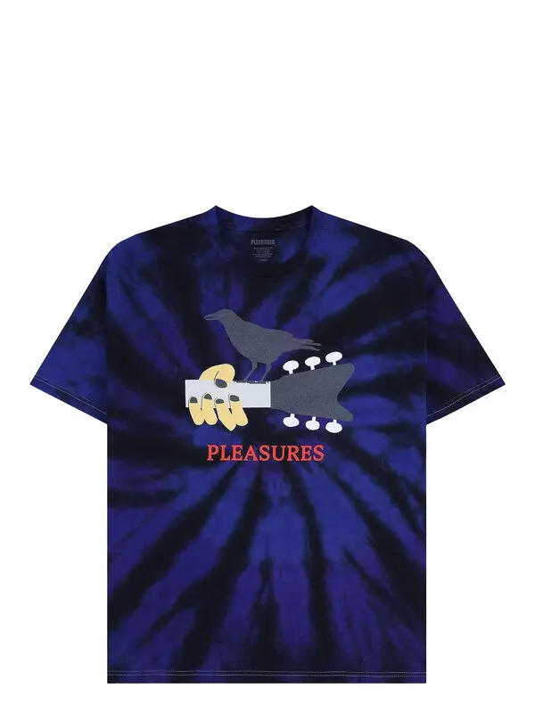 PLEASURES Tie & Dye Graphic T-shirt - Blue