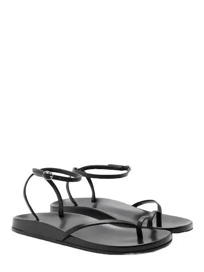 Mango Ankle Strap Slide Sandal - Black