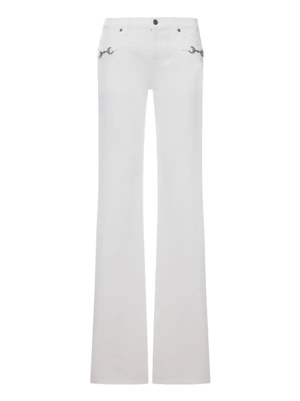 Gucci Flare Jeans With Decorative Hooks - Multicolor