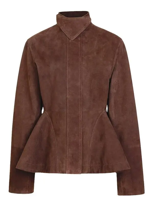 Alaïa Suede Goatskin Peplum Jacket - Multicolor