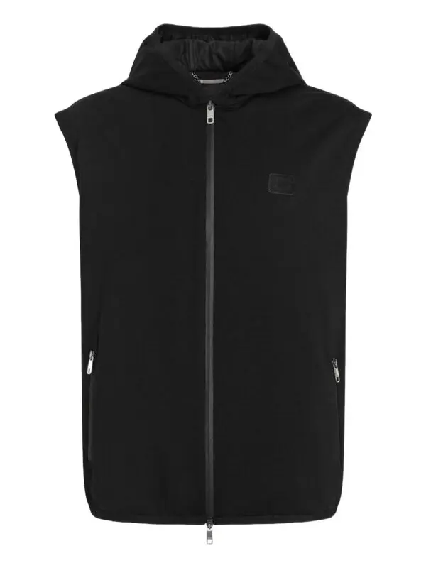 Dolce & Gabbana Hooded Technical Fabric Vest - Black