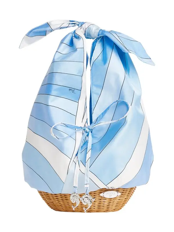 Emilio Pucci Silk Picnic Top-handle Bag - Blue