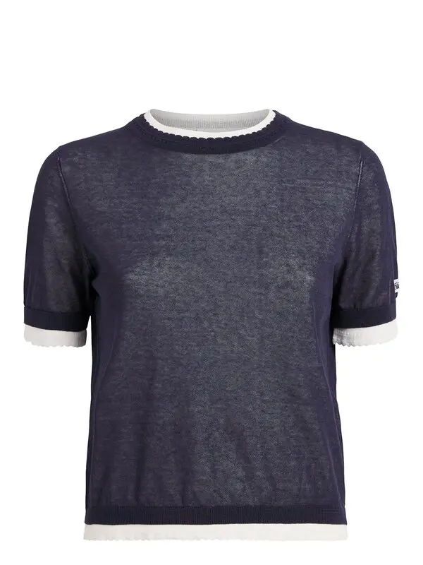 Claudie Pierlot Cotton-blend Knit Sweater - Blue