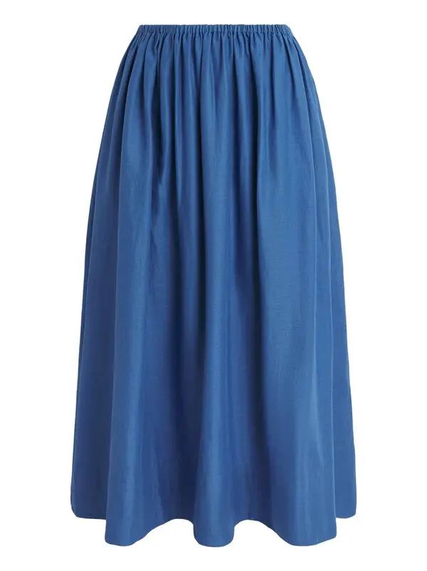 TOCCIN Imogen Midi Skirt - Blue