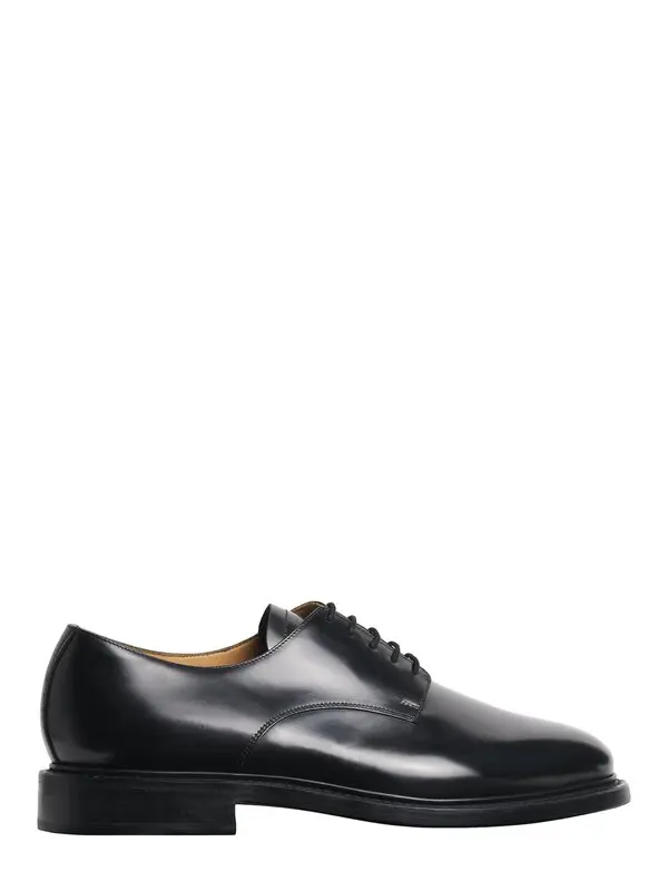 Sandro Leather Derby Shoes - Black