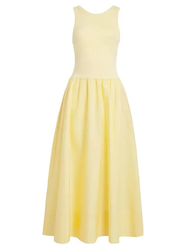 Polo Ralph Lauren Woven Flared Midi Dress - Yellow