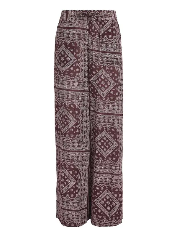 Veronica Beard Sylvester Wide-leg Paisley Trousers - Brown