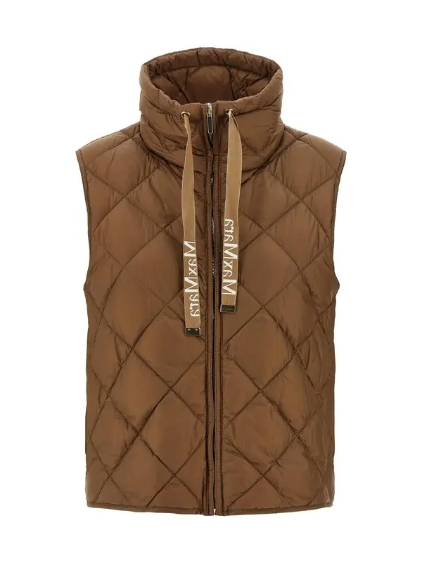 Max Mara Tregic Quilted Vest - Brown