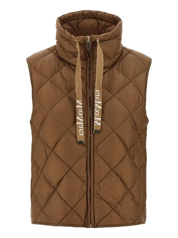 Max Mara Tregic Quilted Vest - Brown