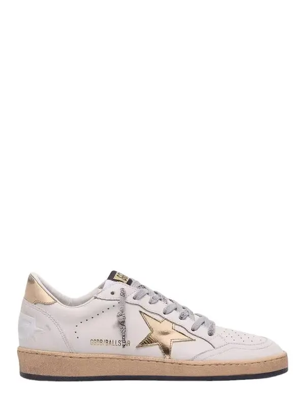GOLDEN GOOSE Ball-star Sneakers With Gold Star And Heel Tab - Multicolor