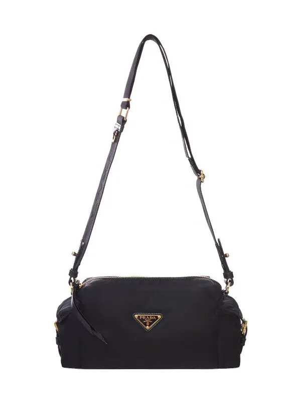 Prada Explore Bag In Re-nylon And Saffiano - Black