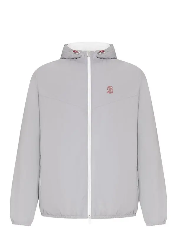 Brunello Cucinelli Technical Fabric Hooded Jacket - Gray