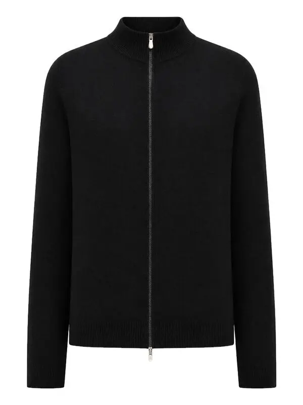 Brunello Cucinelli Cashmere Zip-up Cardigan - Black