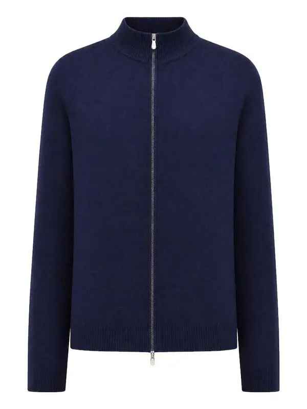 Brunello Cucinelli Cashmere Zip-up Cardigan - Blue