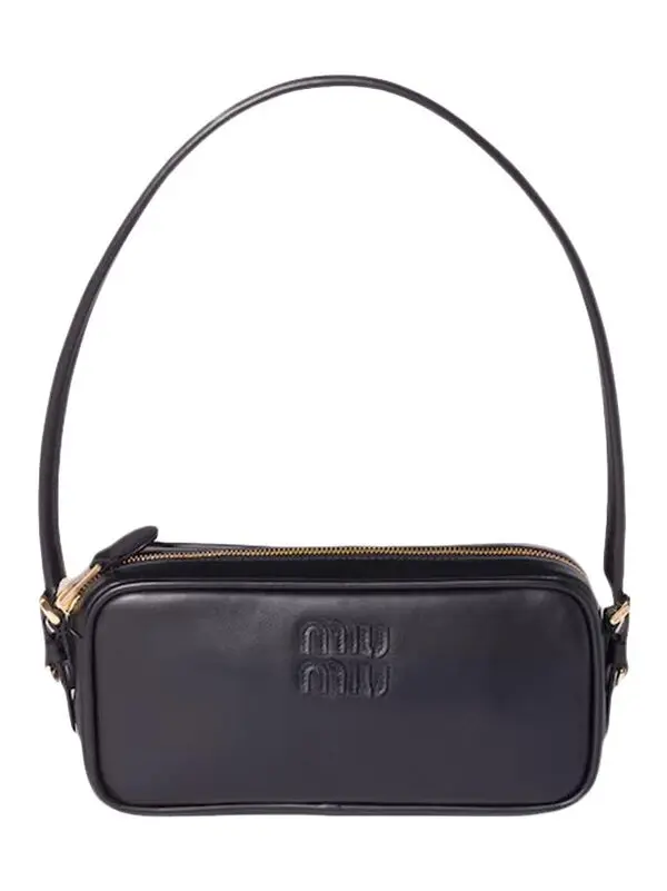 Miu Miu Leather Pouch Bag - Black