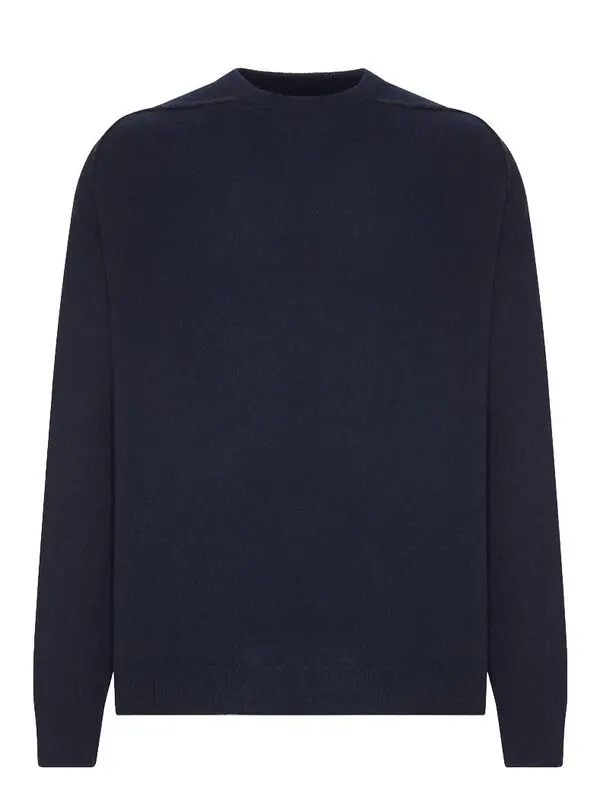 MAISON MARGIELA Virgin Wool Crewneck Sweater - Blue