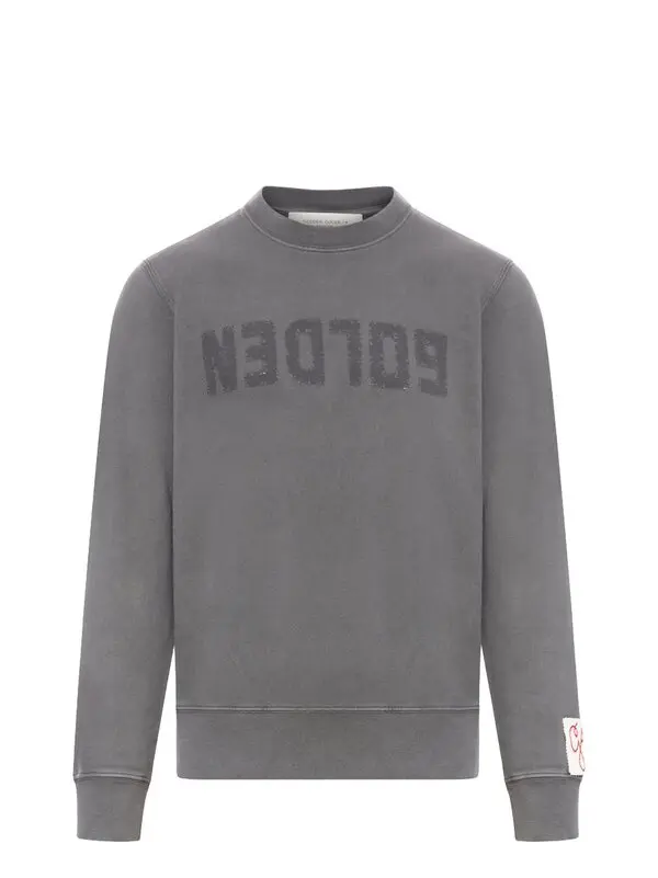 GOLDEN GOOSE Crew Neck Sweatshirt With Logo - Multicolor