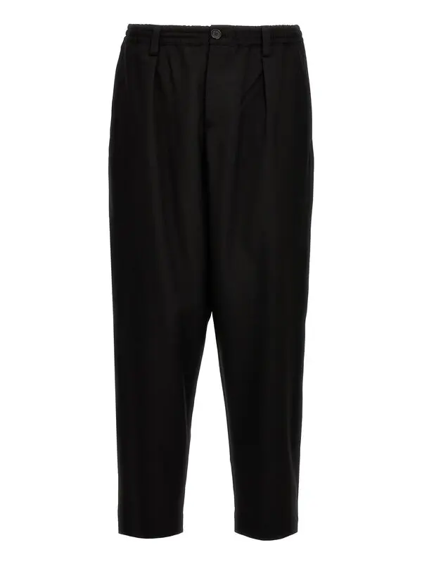 Marni Tropical Wool Cropped Pants - Black