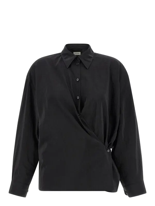 LEMAIRE Straight Collar Twisted Shirt - Black