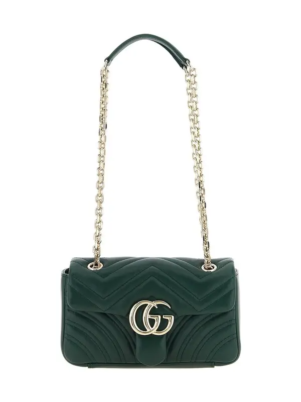 Gucci Gg Marmont Small Shoulder Bag - Green