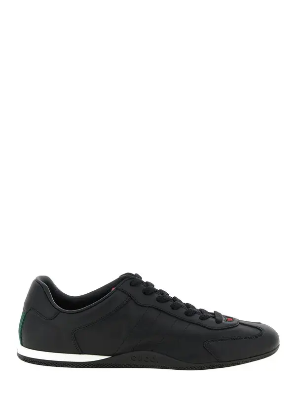 Gucci Shift Leather Sneakers - Black
