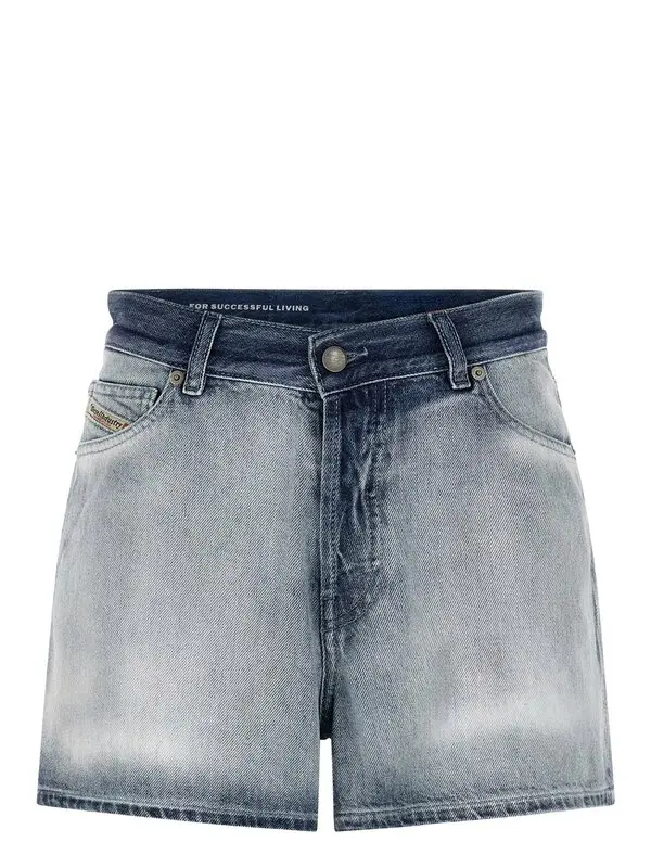 DIESEL® De-helios-fsi' High Waist Denim Shorts - Blue